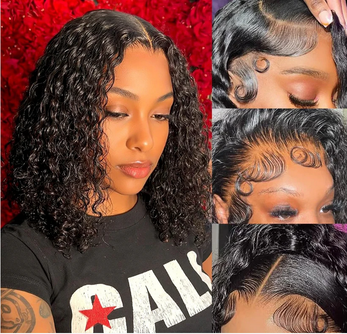 5*5 gluess glueless curly wig human hair – Crown Hairven